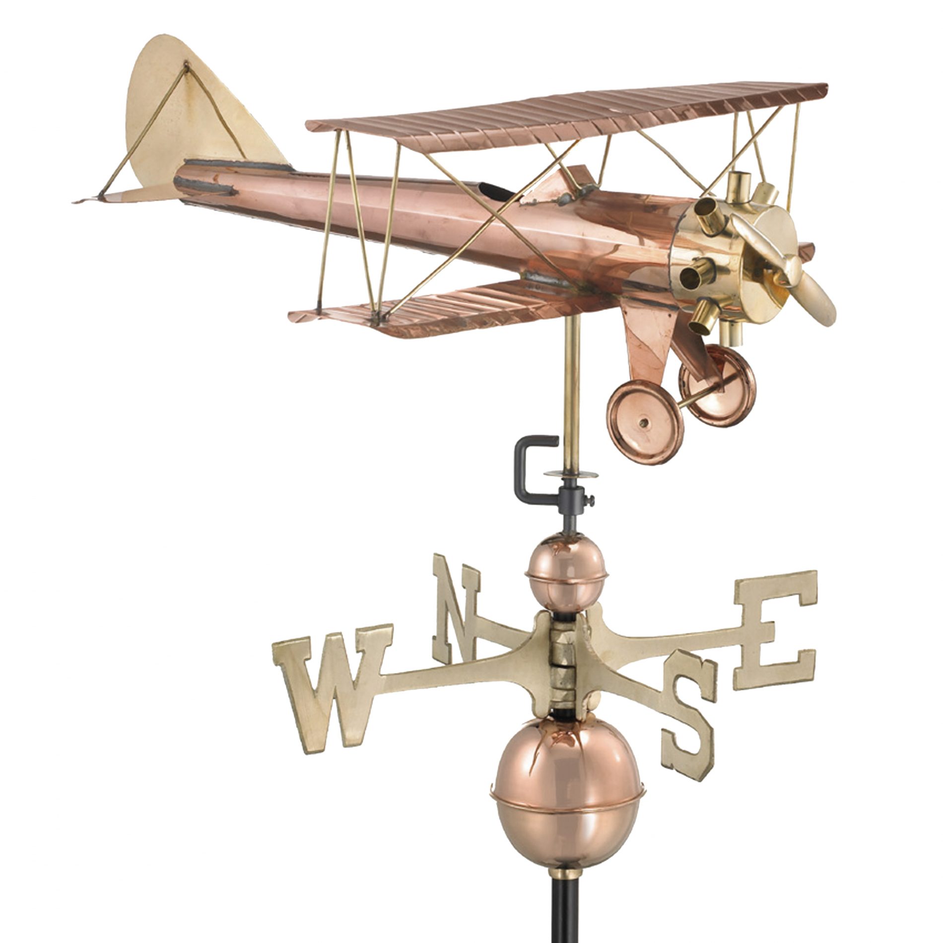 Biplane Weathervane - Pure Coppers! Only $310.00 - Cupolas 'n More